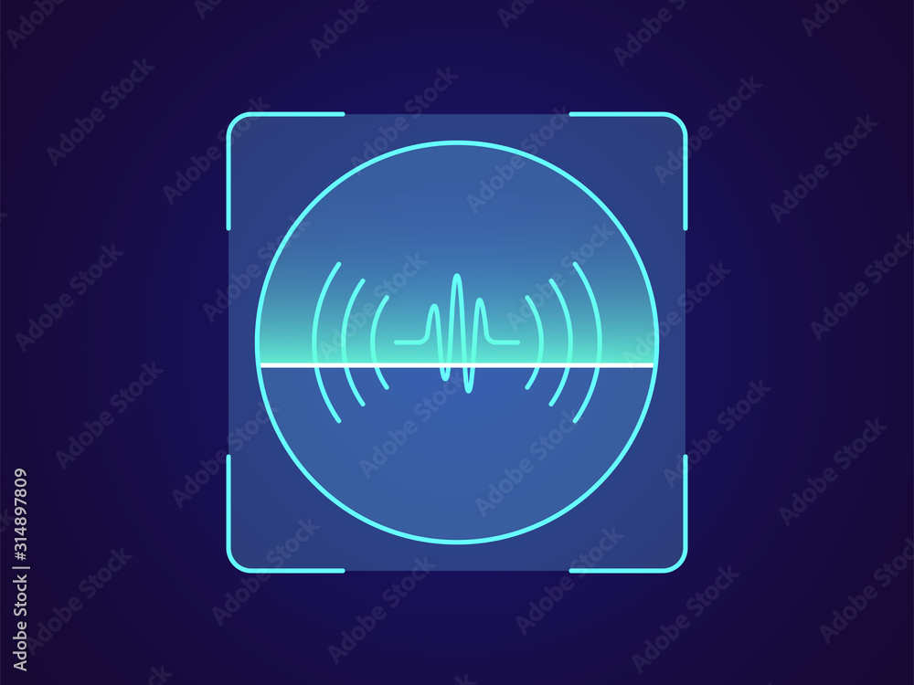 Speech recognition. Biometric scanning system for human voice, Speech ...