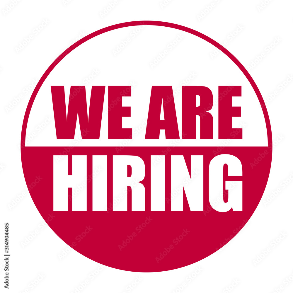 red vector banner we are hiring Stock Vector | Adobe Stock