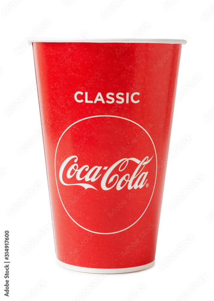 Classic Coca-Cola cup isolated on white background. Stock Photo | Adobe ...
