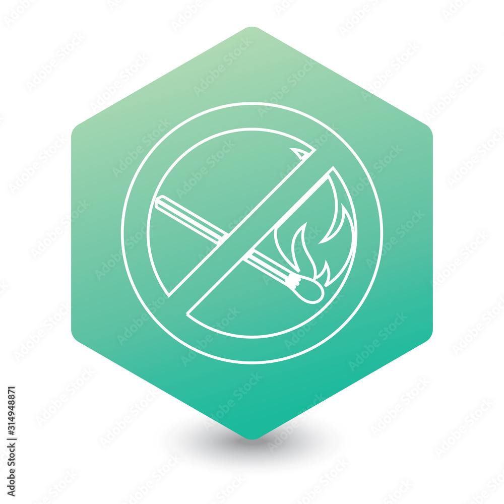 No Fire sign. Prohibition open flame symbol Stock Vector | Adobe Stock