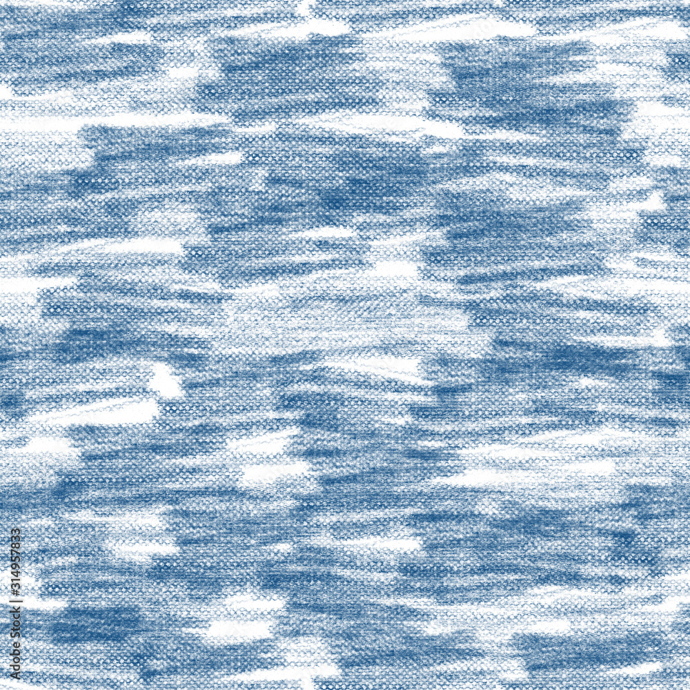 Classical blue dry pastel texture on white background. Abstract repeat ...