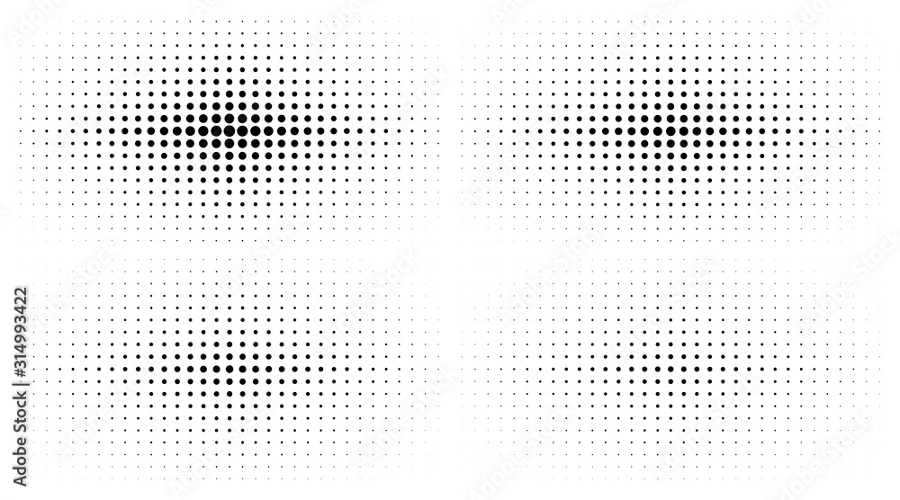 Vecteur Stock Set of Halftone gradient textures isolated on white ...