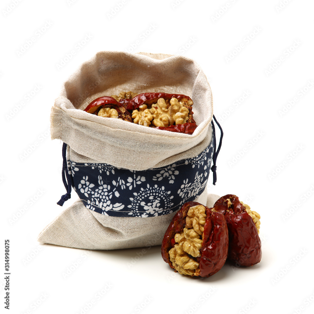 Jujube walnut on white background Stock Photo | Adobe Stock