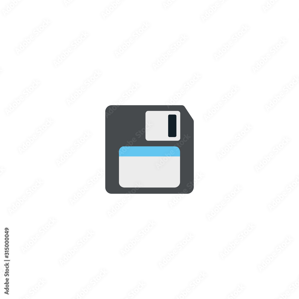 Floppy Disk, Disc Flat Vector Icon. Isolated Diskette Emoji, Emoticon, Illustration - Vector ...