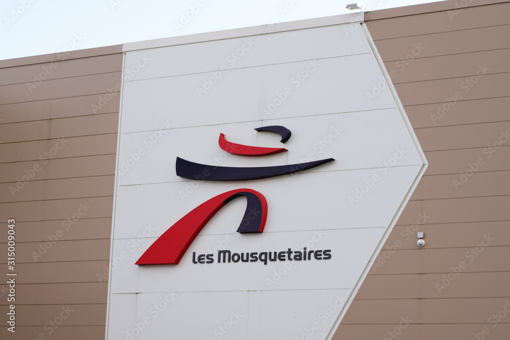 Intermarche super store sign shop retail market group logo in france ...