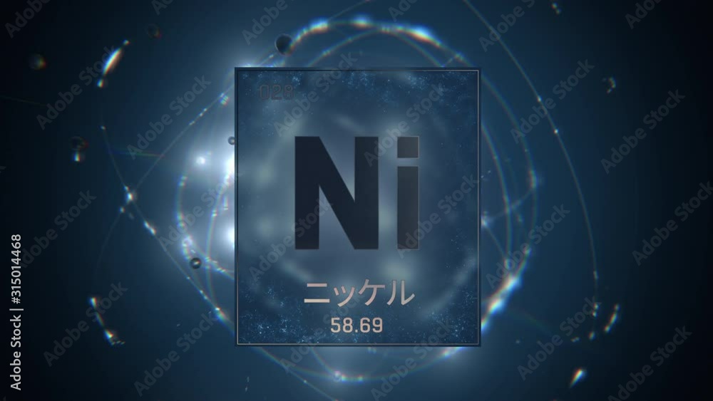 Vidéo Stock Nickel as Element 28 of the Periodic Table. Seamlessly ...