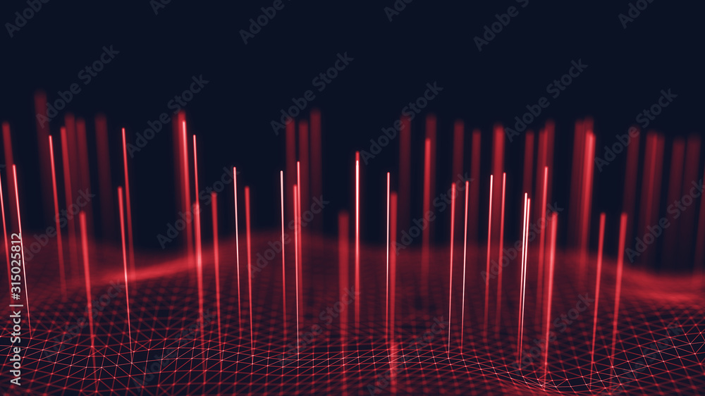 Digital technology background. Abstract connections. Futuristic sci-fi ...