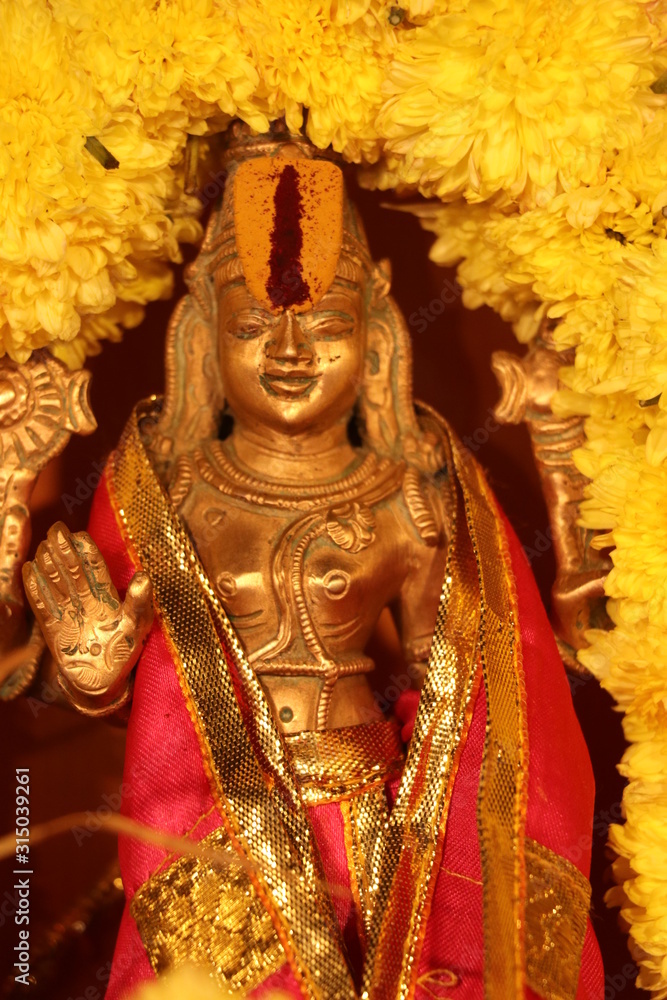 God Venkateswara , decorated for pooja Stock Photo | Adobe Stock
