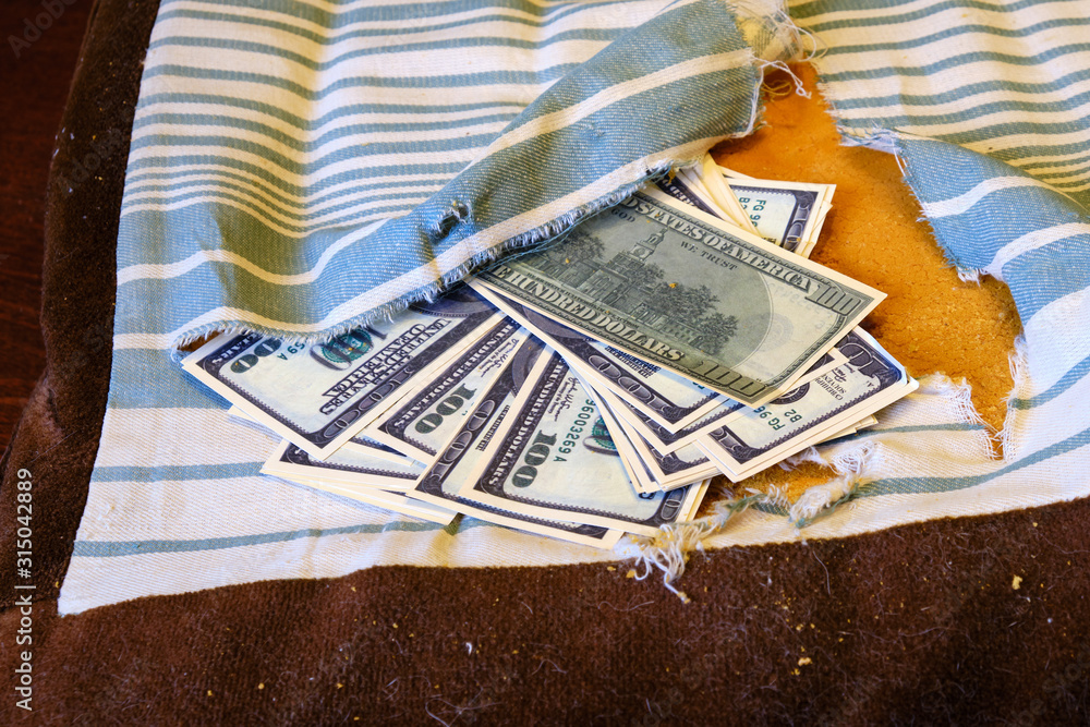 Hidden Pictures In Folded Money