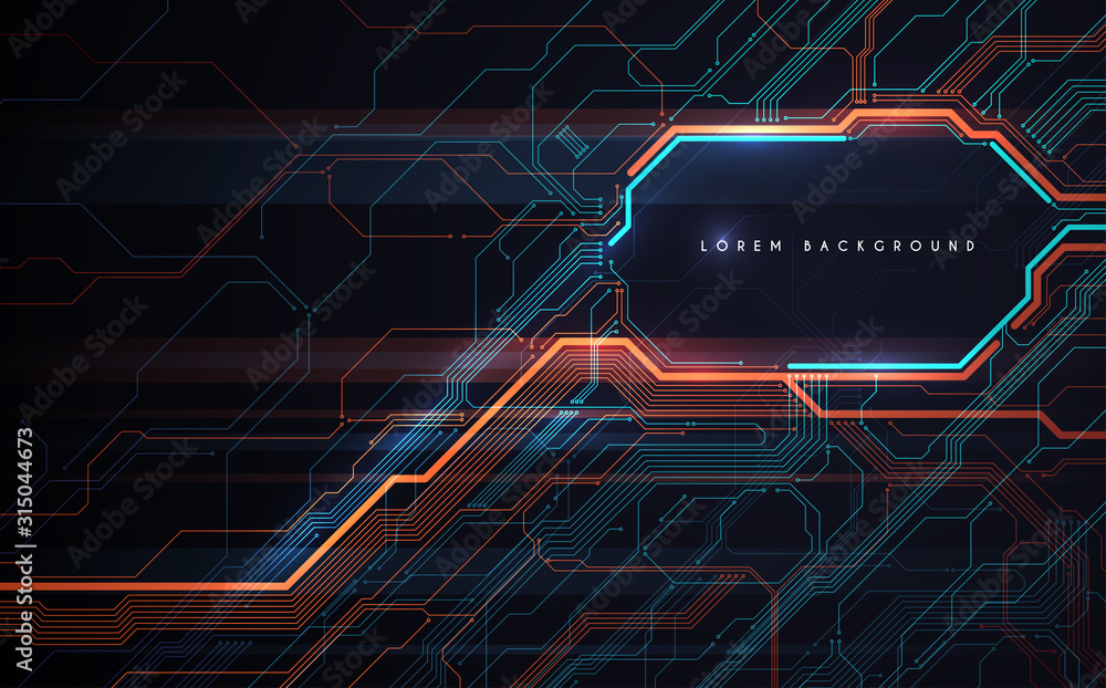 Abstract technology background with place for logo or text Stock Vector ...