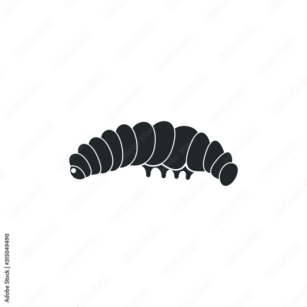 caterpillar icon template color editable. caterpillar symbol vector ...