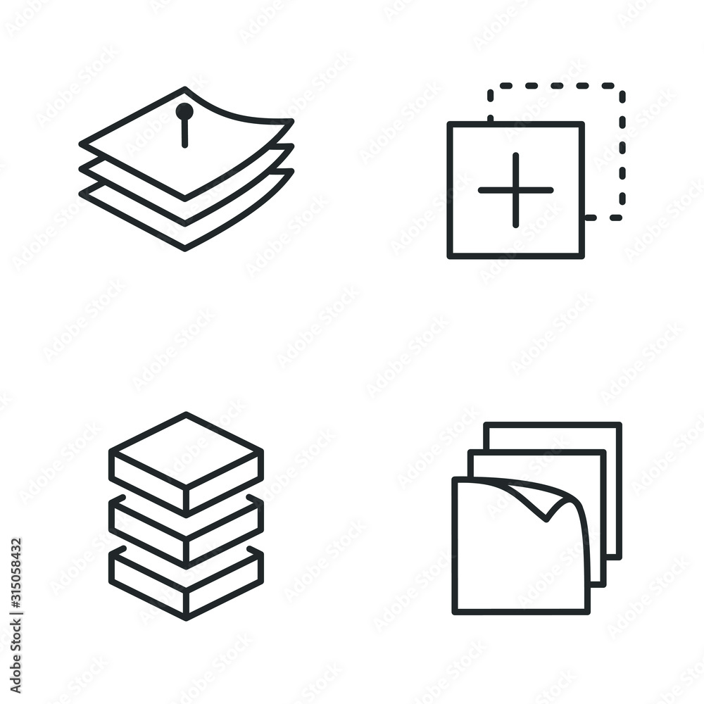 Layers icon template color editable. Layers symbol vector sign isolated ...