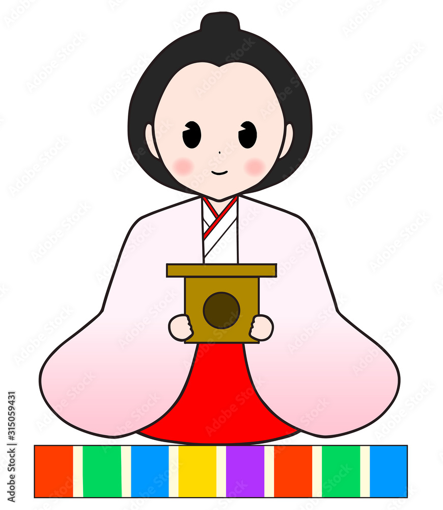 三人官女（三方） Stock Vector | Adobe Stock