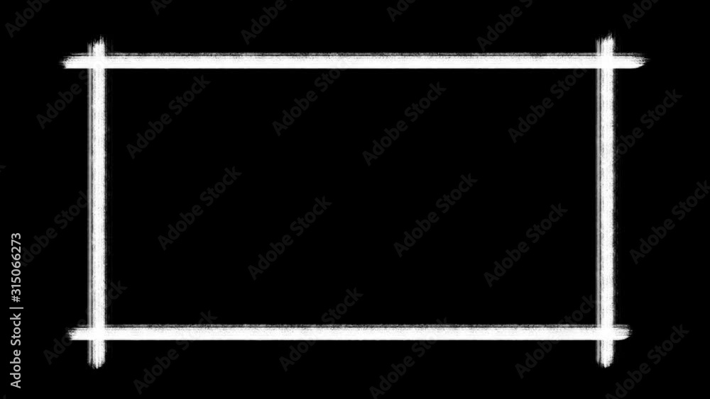 paint brush frame animation,text background blank on black background ...