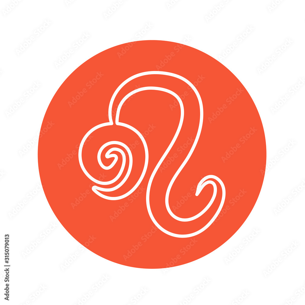 Lion color line icon. Zodiac sign. Astrology and horoscope. Predictions ...