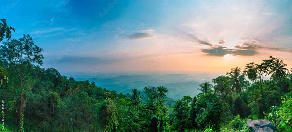 Nature beauty of God's own country Kerala Panoramic shot from Vazhamala ...