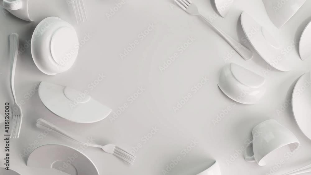 White Food background concept for design menu restaurant or cafe. Food ...