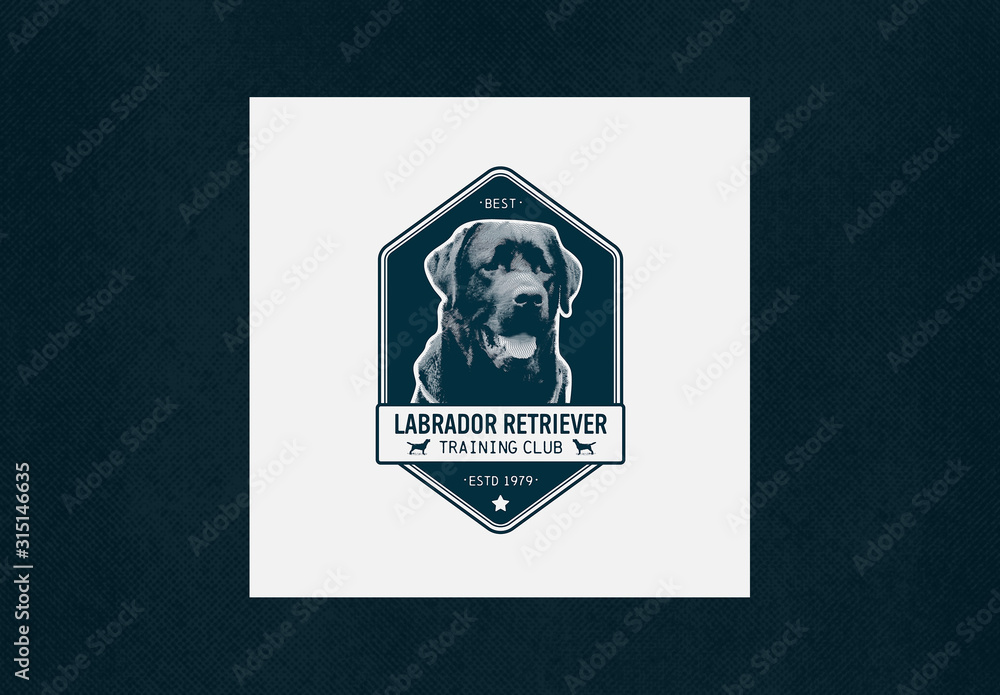 Vintage Logo Layout for Dog Center Stock Template | Adobe Stock