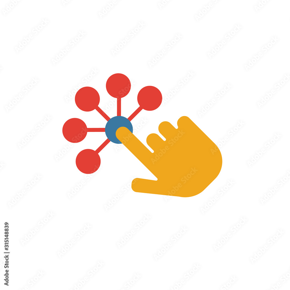 Touchpoint icon. Simple flat element from customer service collection ...