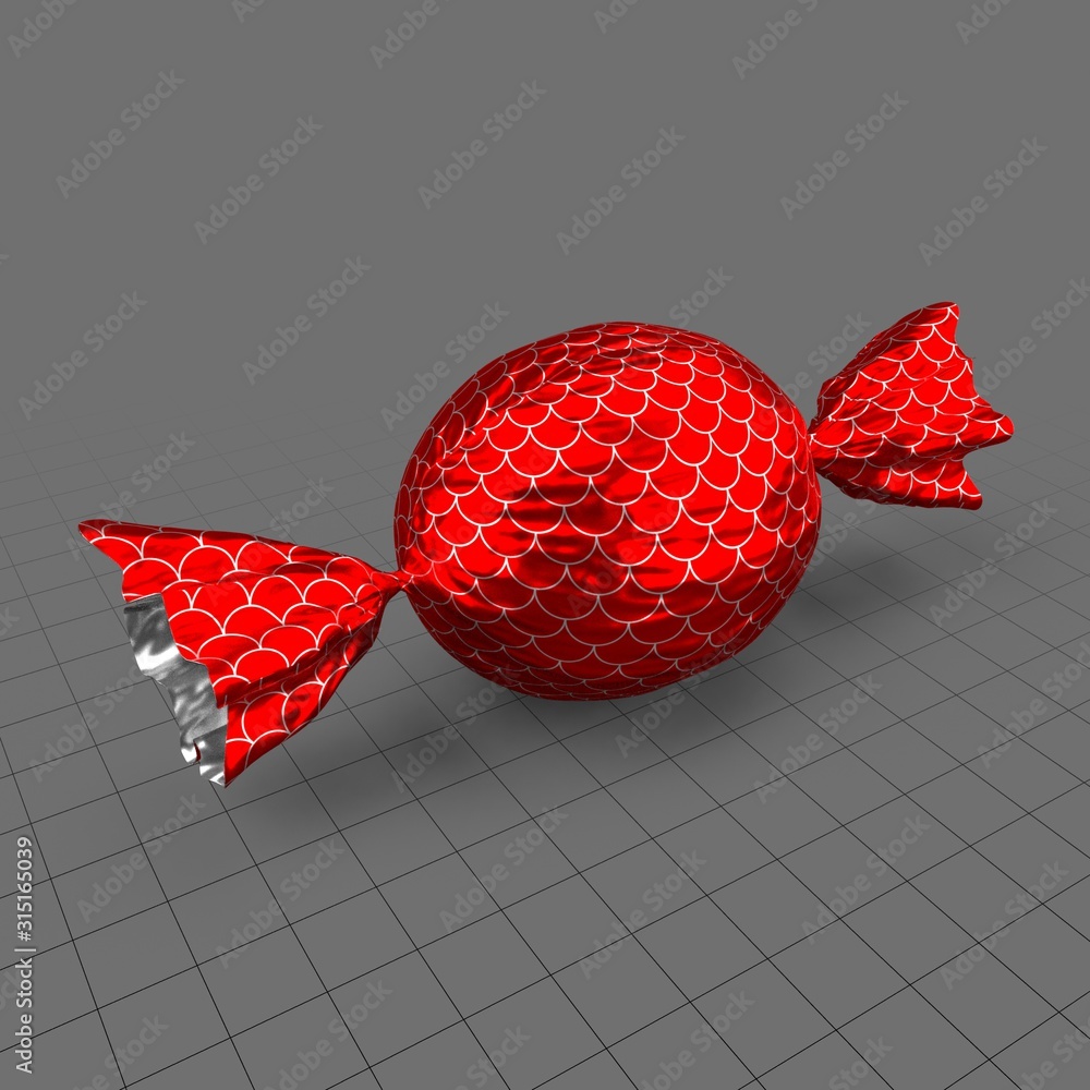 Wrapped candy Stock 3D asset | Adobe Stock