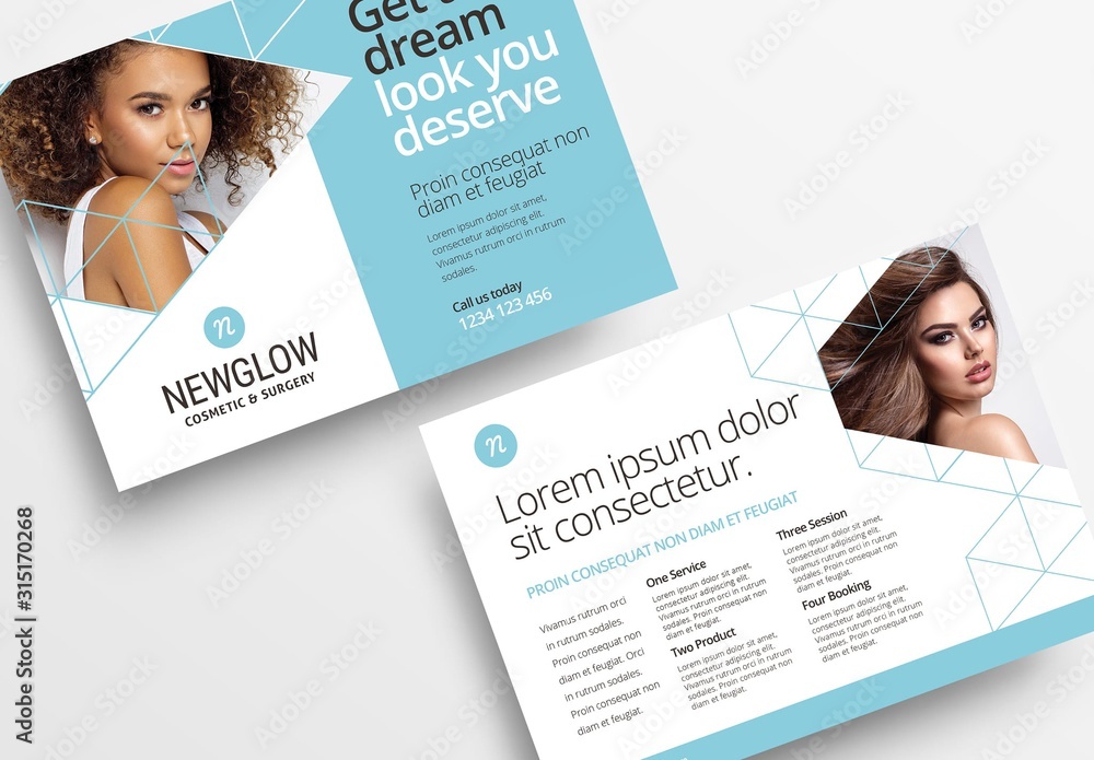 Light Blue and White Flyer Layout Stock Template | Adobe Stock