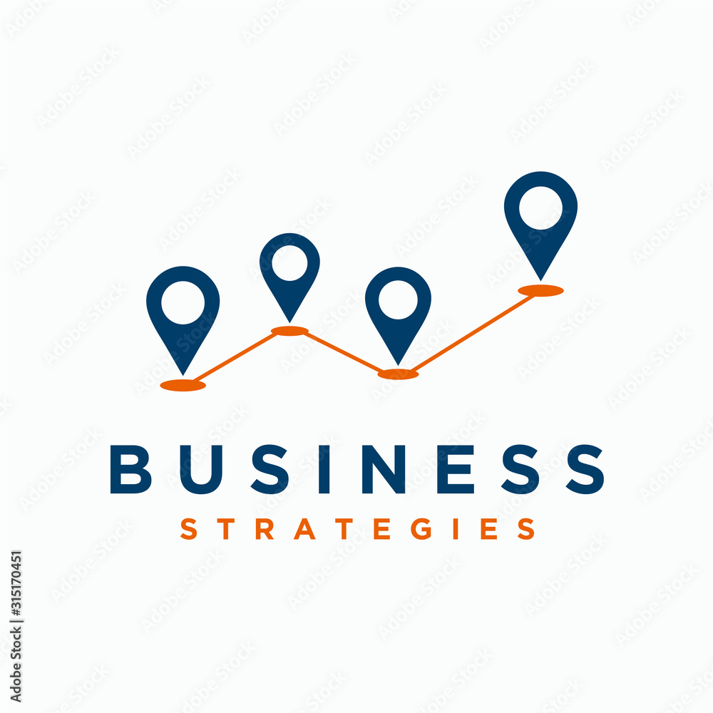 Business Strategies logo design template - vector Stock Vector | Adobe ...