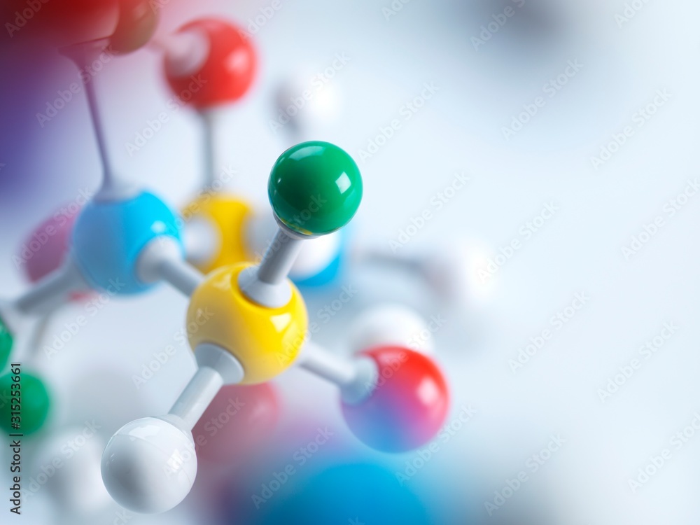 Molecular model Stock Photo | Adobe Stock