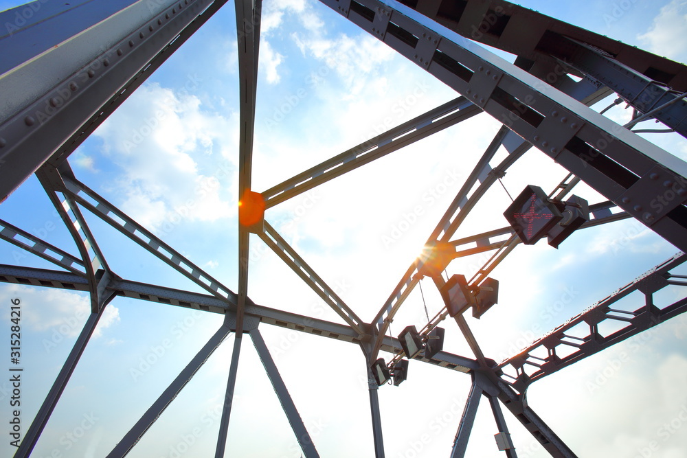 Structural steel bridge,Krung Thon Bridge,Saphan Sang Hi is a bridge ...