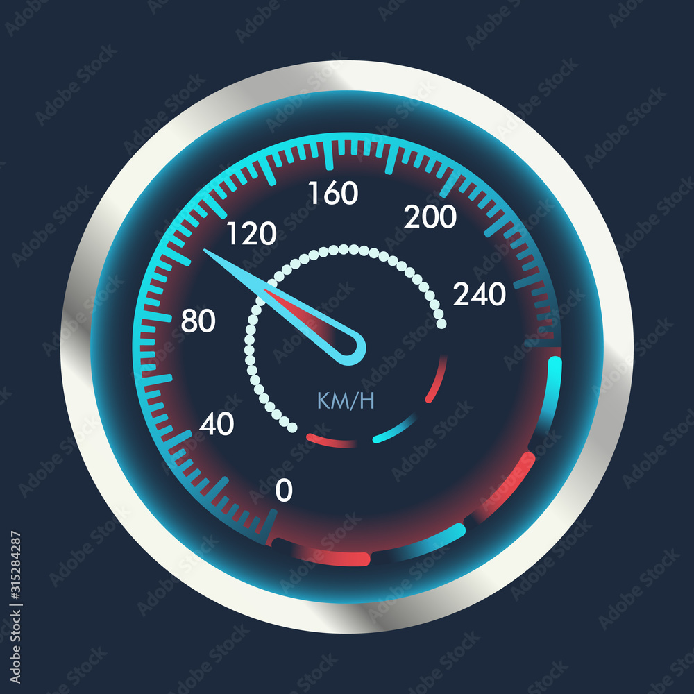 Isolated speedometers for dashboard. Device for measuring speed and ...