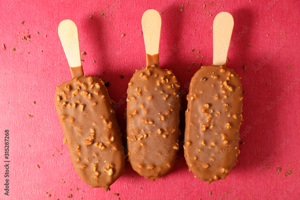 chocolate ice cream popsicle Stock Photo | Adobe Stock