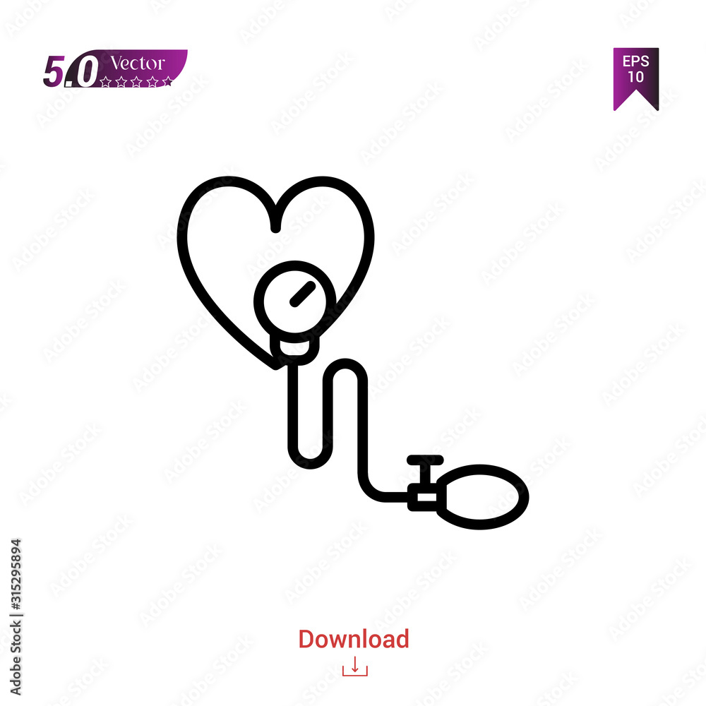 Outline tensiometer icon. tensiometer icon vector isolated on white background. Graphic design ...