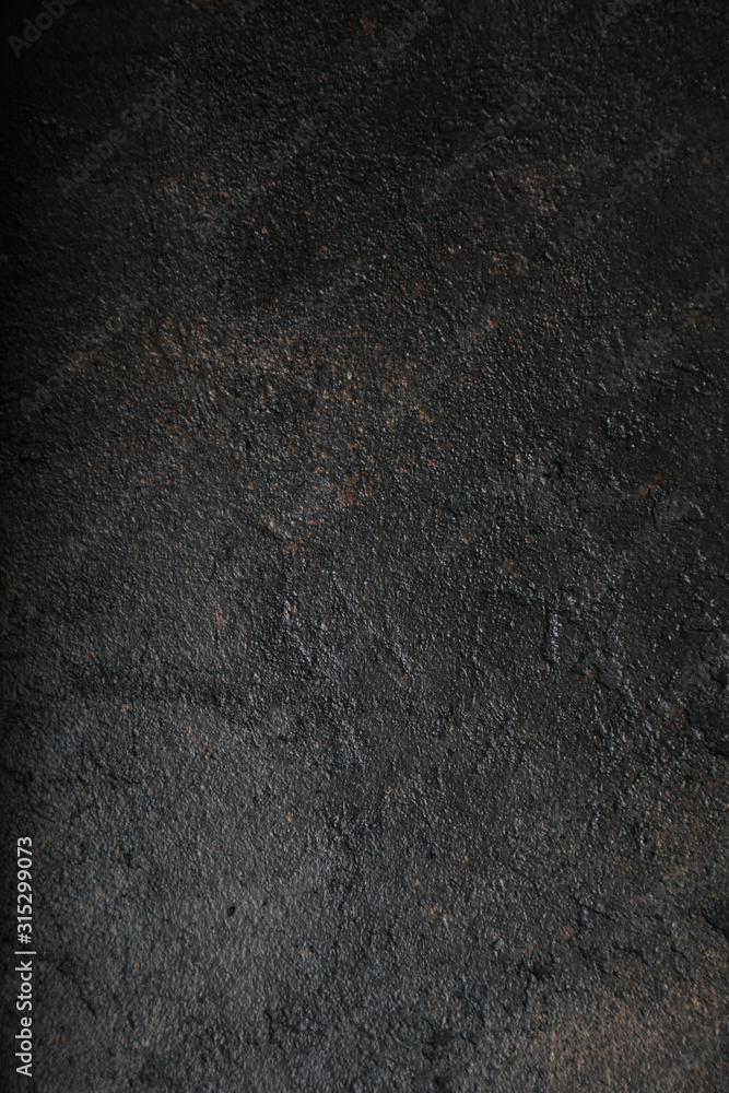 Rust old heavily worn black concrete texture or background. With place ...