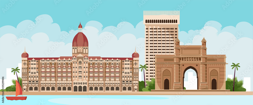 Mumbai, gateway of india and the Taj Mahal Hotel Mumbai, the view from ...