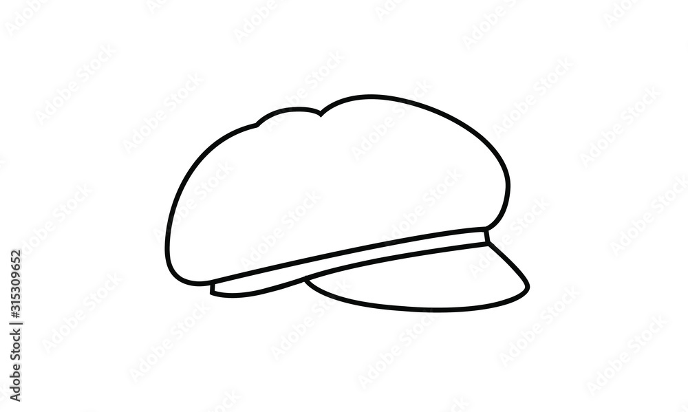 collection of flat cap icon line logo design illustration Stock Vector ...