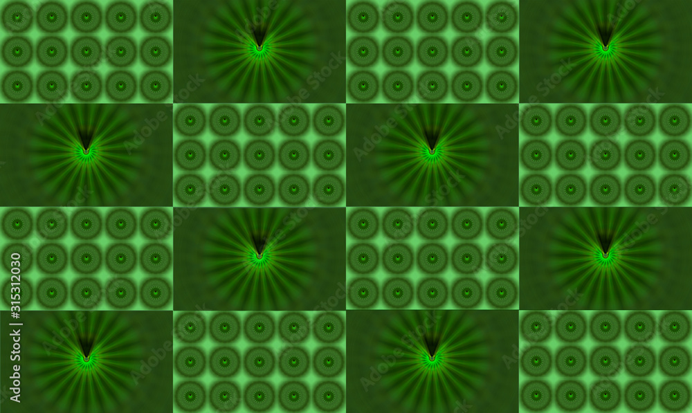 Green seamless background template, tile decor for modern house ...