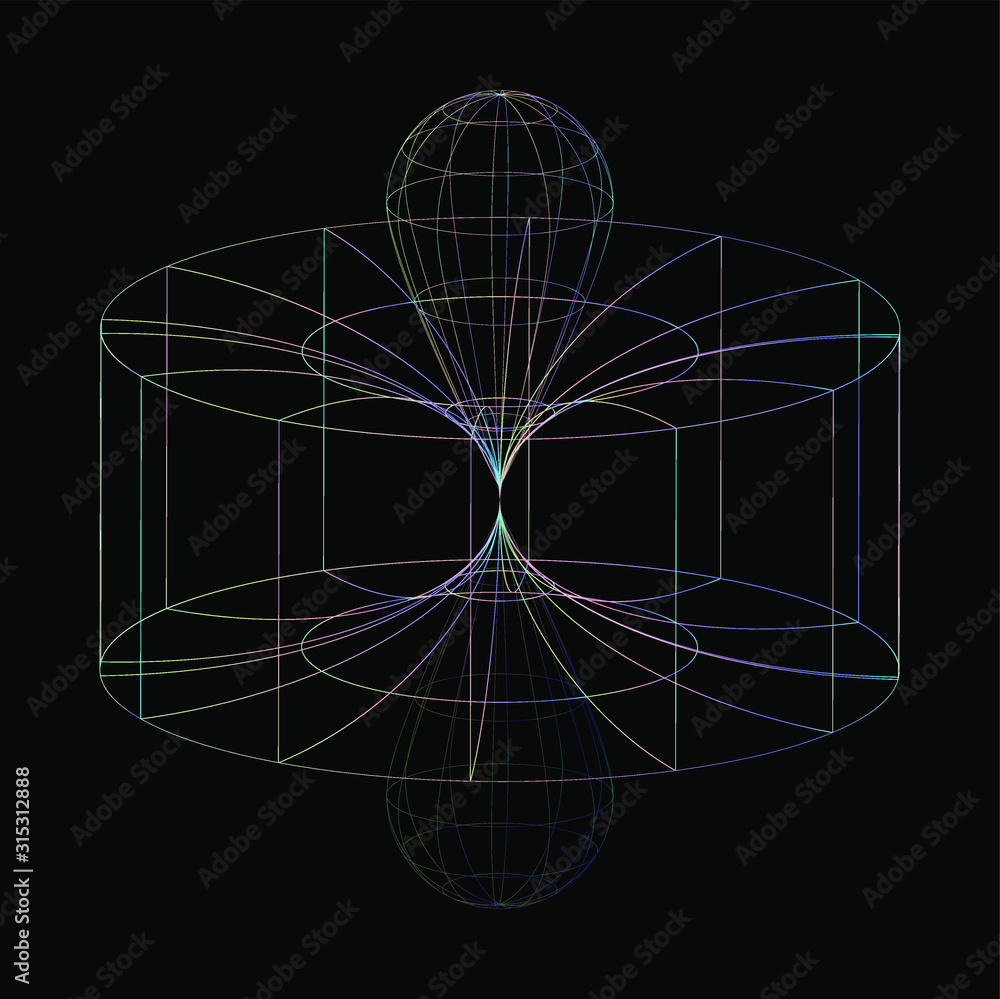Concept vector illustration of singularity of massive black hole or ...