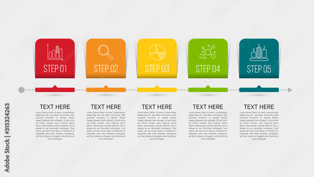 Infographic Timeline template can be used for workflow layout, diagram ...