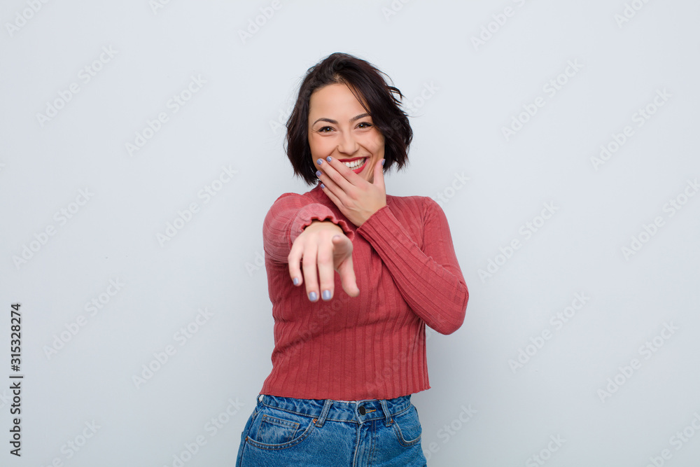 Woman Laughing Pointing