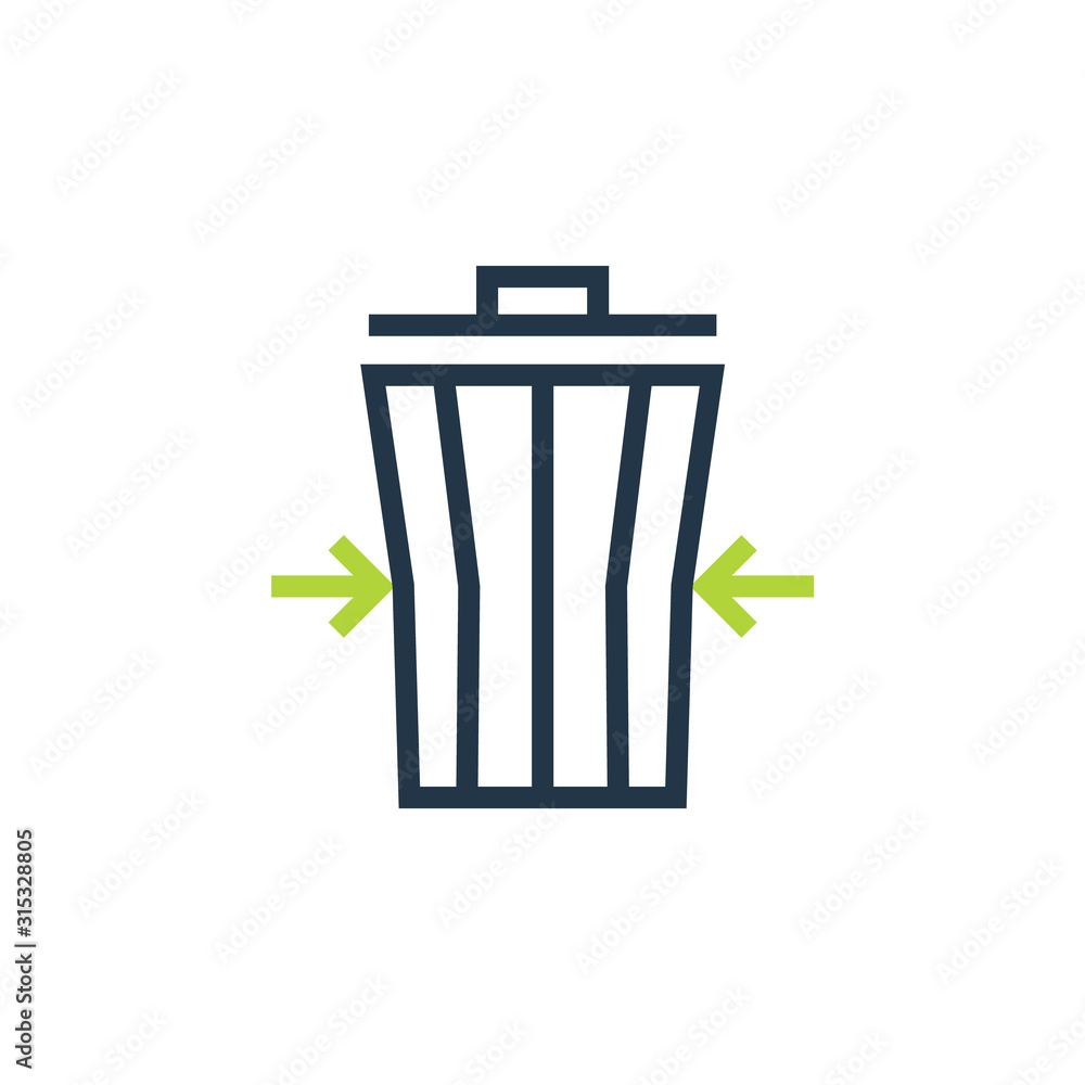 Reduce waste icon. Clipart image isolated on white background Stock ...