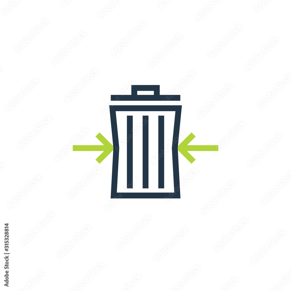 Reduce waste icon. Clipart image isolated on white background Stock ...