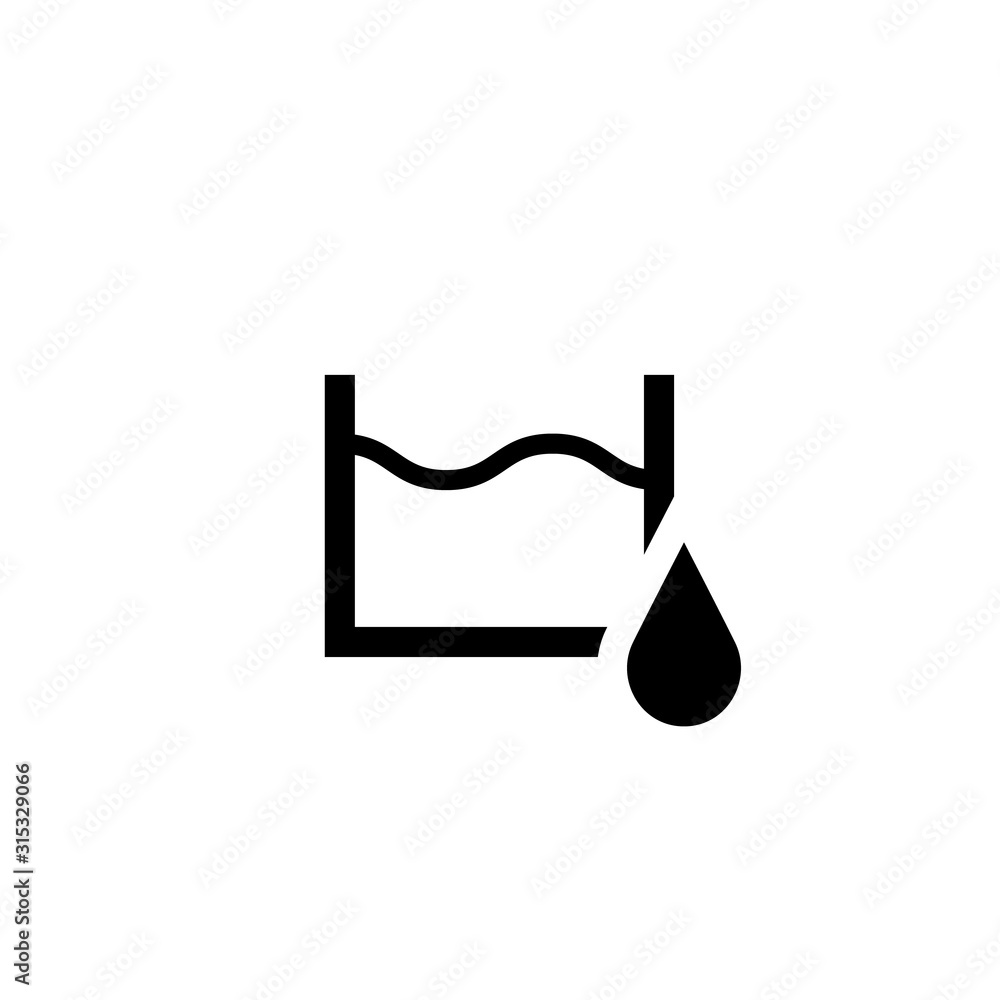 Water level sensor icon. Clipart image isolated on white background ...