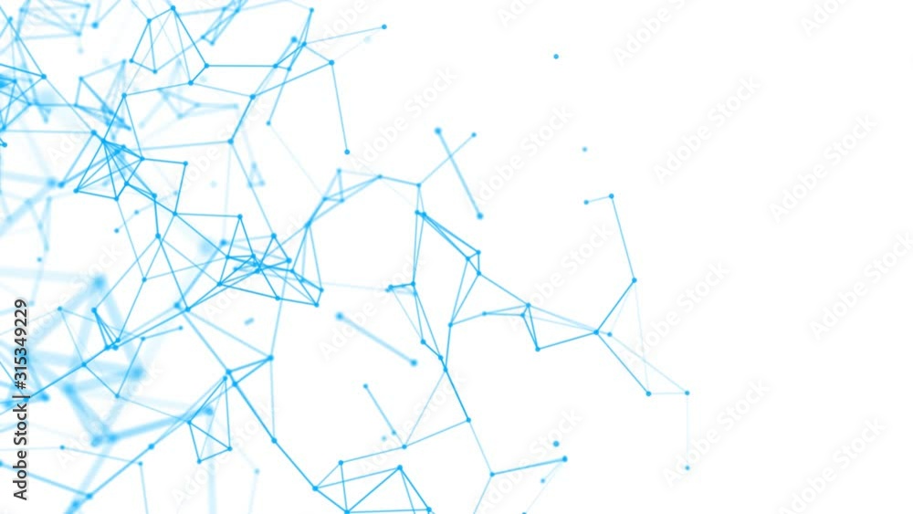 Connecting dots and lines. Global network connection. Plexus white abstract technology. Science ...
