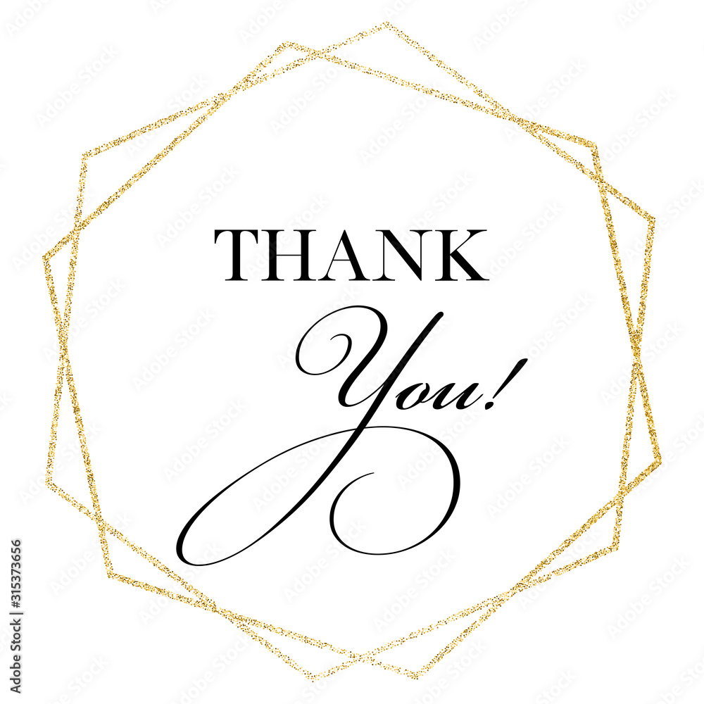 Thank you hand written calligraphy card, banner or poster graphic ...