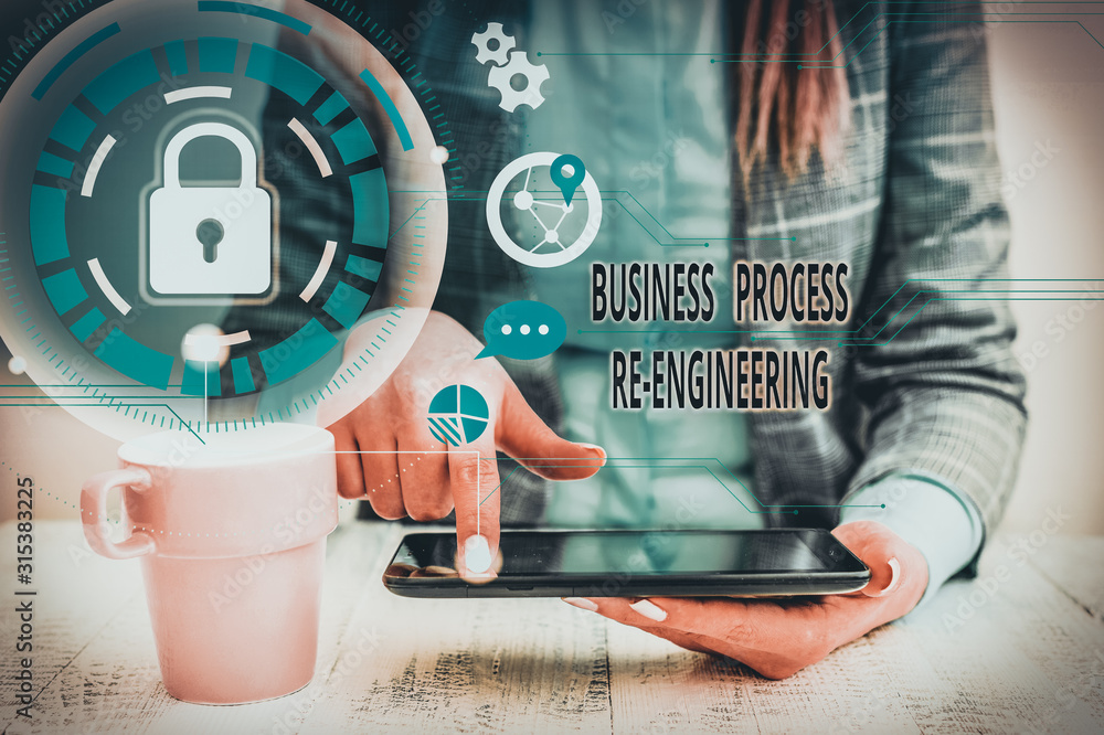 Conceptual hand writing showing Business Process Re Engineering ...
