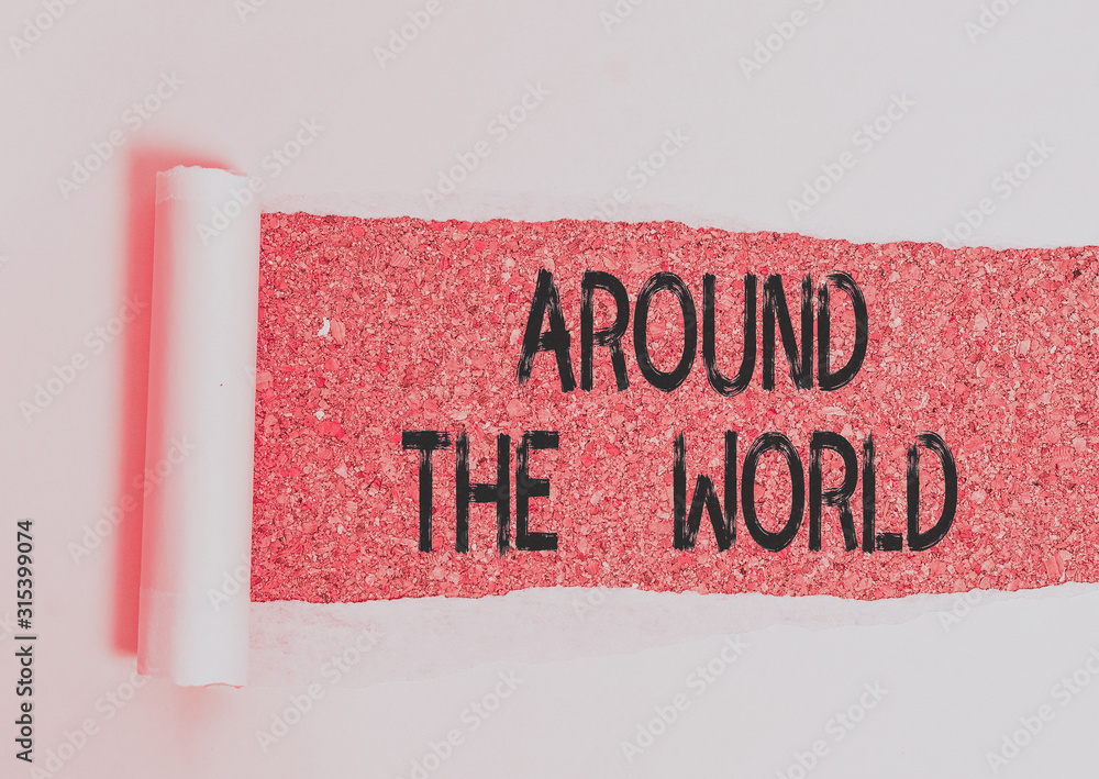 Foto Stock Conceptual hand writing showing Around The World. Concept ...