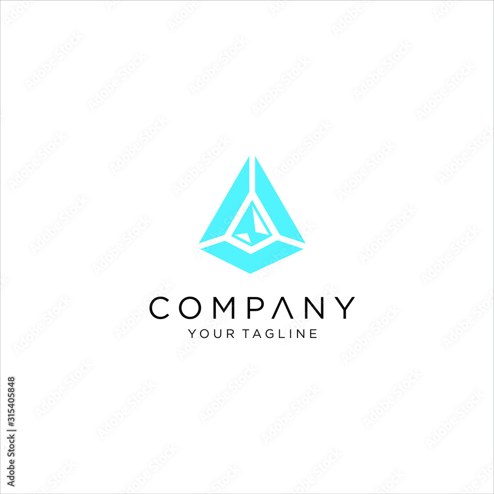 prism light triangle logo symbol logo, prism logo design inspiration ...
