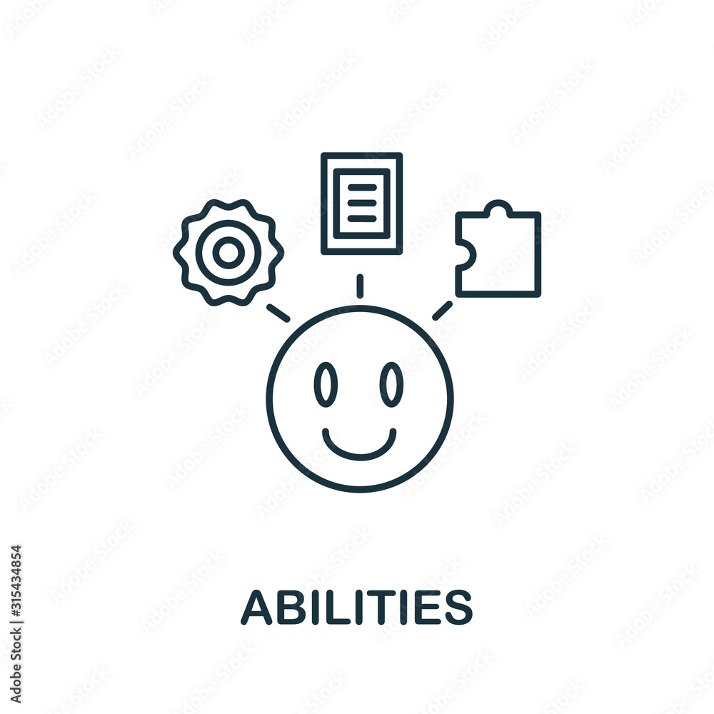 Abilities icon from reputation management collection. Simple line ...