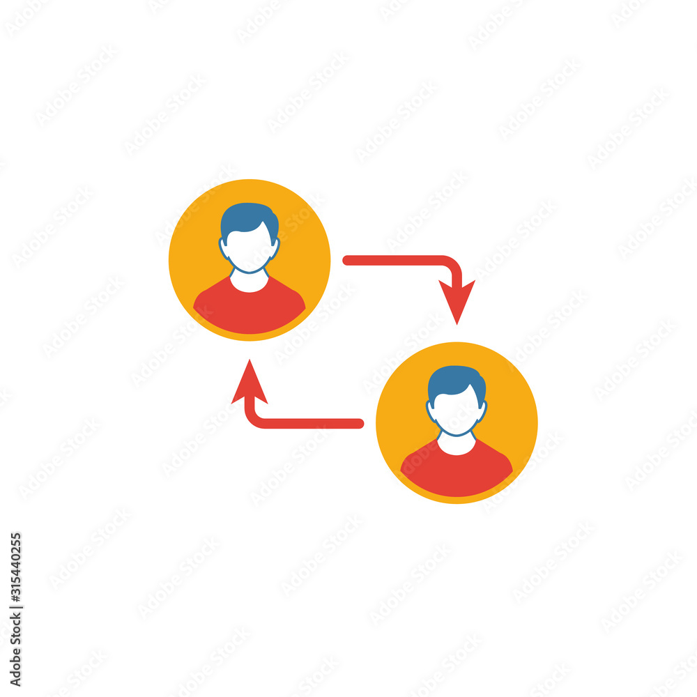 Peer To Peer icon set. Four elements in diferent styles from crypto ...