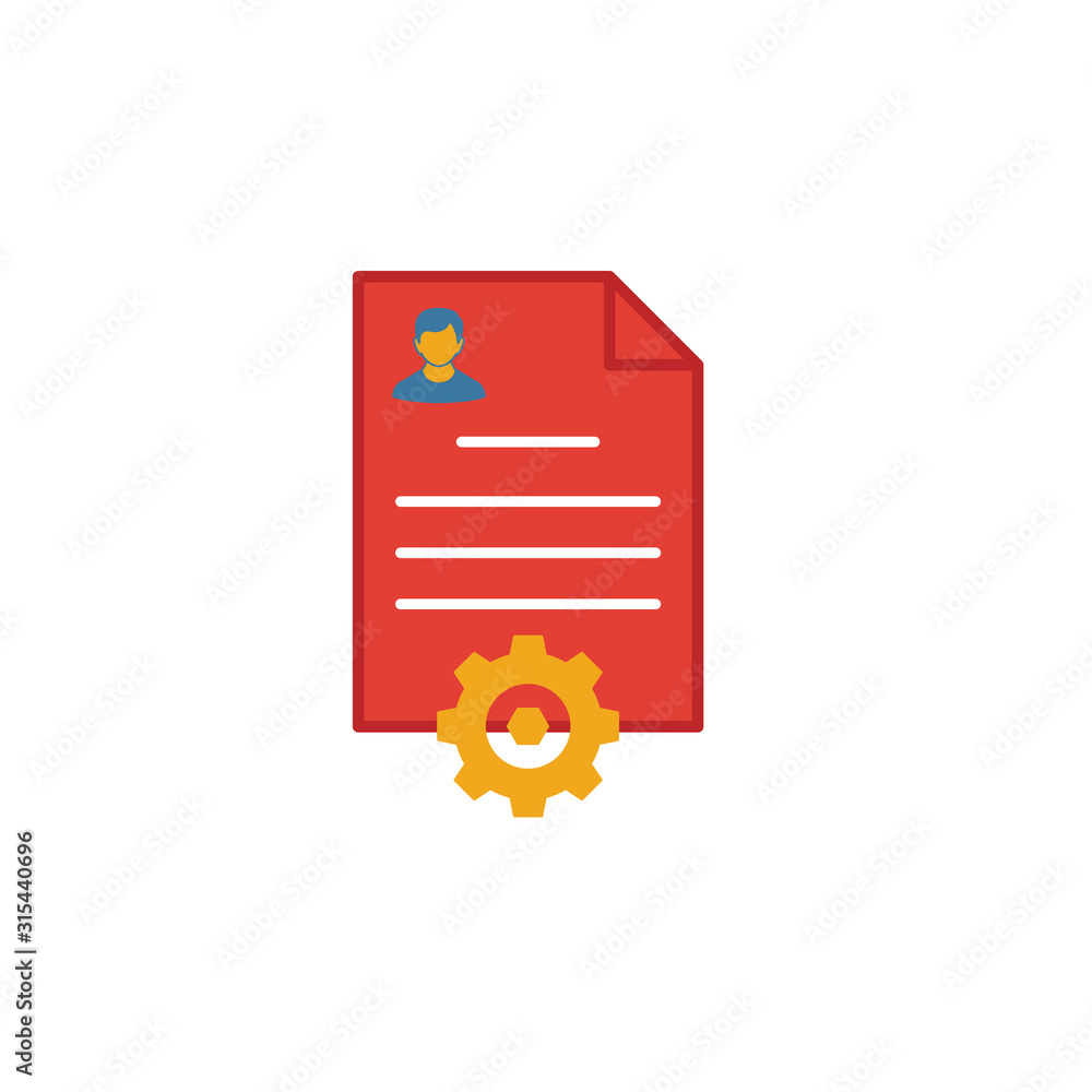 Contract Management icon. Simple flat element from crm collection ...