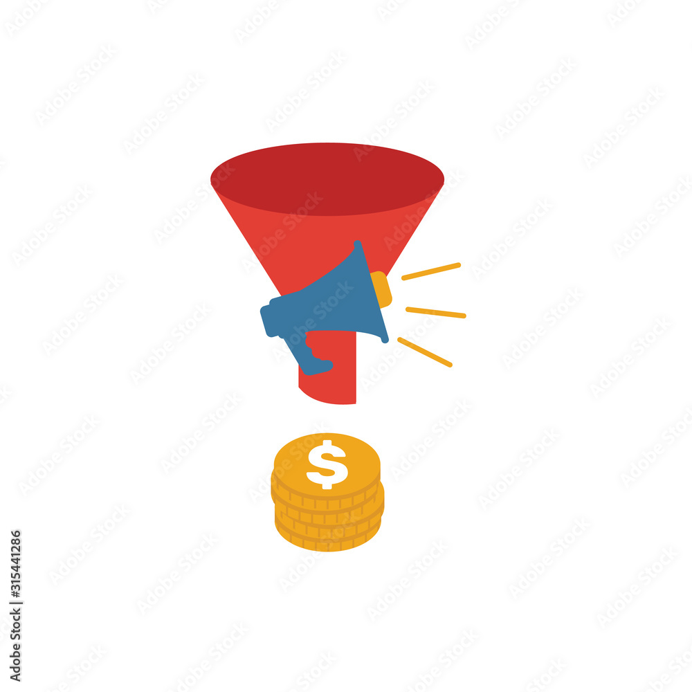 Marketing Funnel icon. Simple flat element from crm collection ...